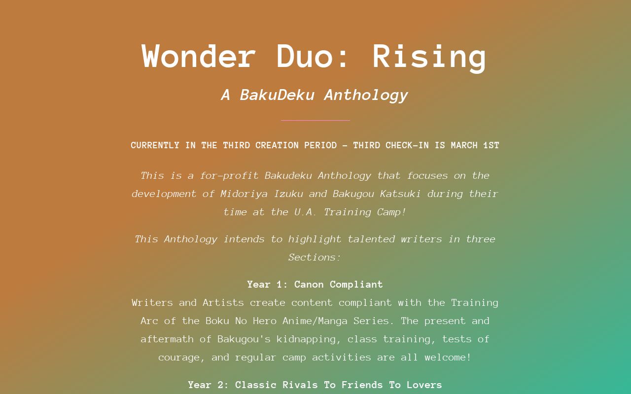 Wonder Duo: Rising Anthology